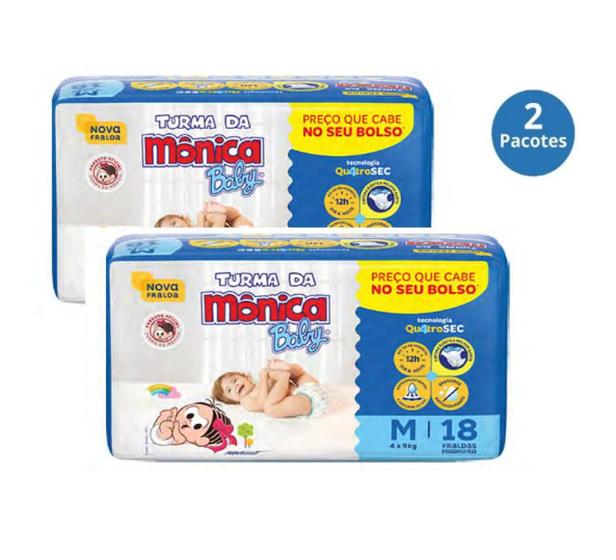 Combo Com 2 Pacotes de Fralda Turma Da Monica BabyJumbinho - Turma da ...