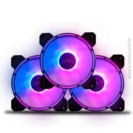 Combo Cooler Fan Galax Vortex Wind-01 120Mm Argb Preto 3Un - Peças para ...