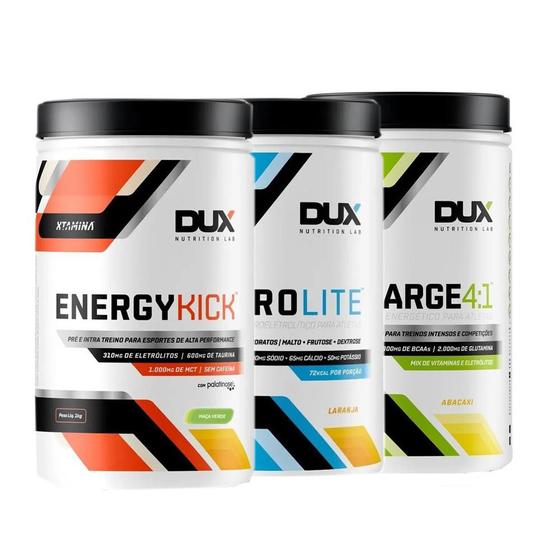 Combo Energy Kick + Recharge + Hydrolite - Dux Nutrition - Cafeína ...