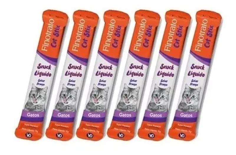 Combo Finotrato Cat Stix Atum 15g Sachê Petisco Snack Gatos - Ração ...