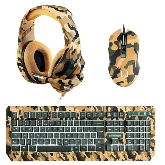 Combo Gamer - Teclado e Mouse Gamer Army Kyler Warrior e Headset Gamer ...