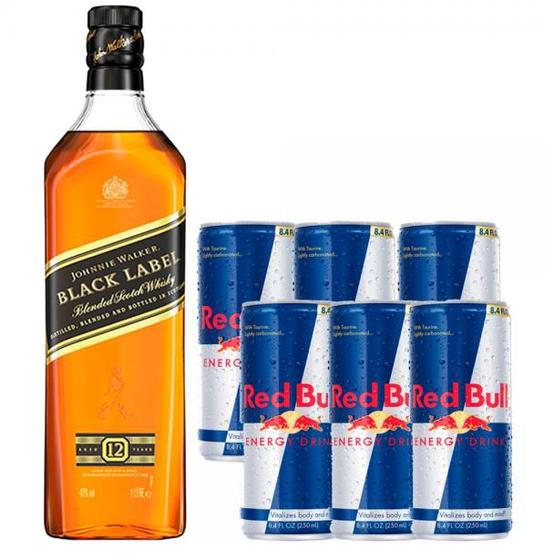 Combo Johnnie Walker Black Label + Red Bull Energy Drink - Bebida ...