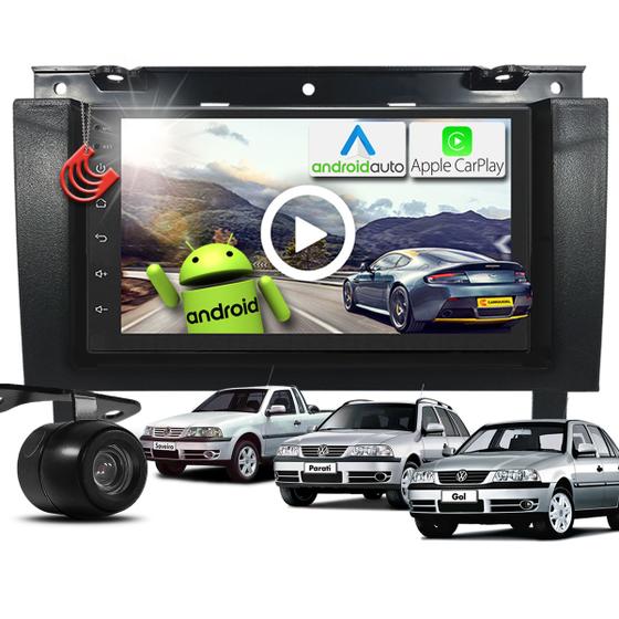 Combo Kit Central Multimidia Android MP5 7 polegadas + Camera de ré + Moldura Gol Parati Saveiro ...