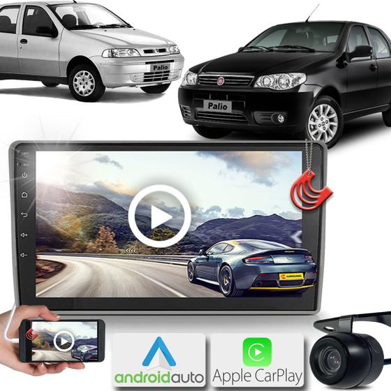 Combo Kit Central Multimidia MP10 9 polegada + Camera ré +Moldura Palio Strada Siena Weekend G2 ...