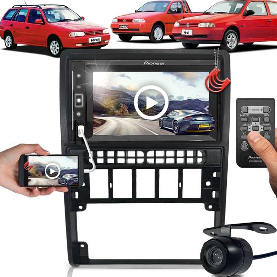 Combo Kit Central Multimidia MP5 Pioneer + Camera de ré + Moldura Gol Parati Saveiro G2 Special ...