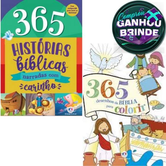 Combo Livro 365 Histórias Bíblicas Narradas com Carinho + Livro 333 Histórias da Bíblia para ...