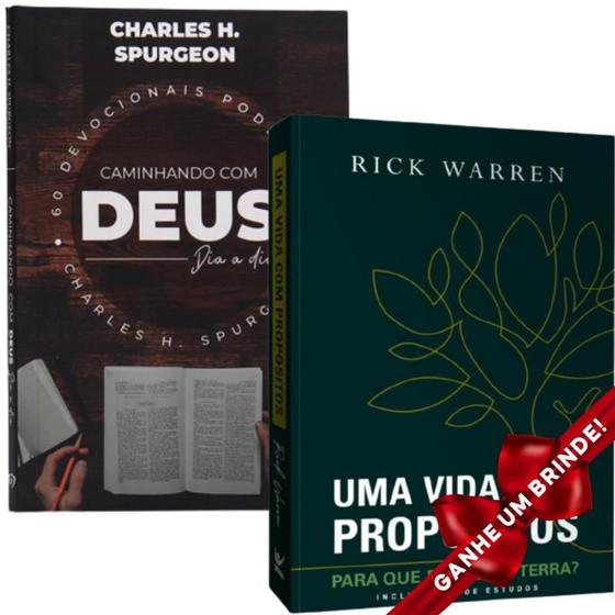 Combo Livro Uma Vida Com Propósitos Rick Warren + Livro Devocional Dia A Dia Com Spurgeon ...
