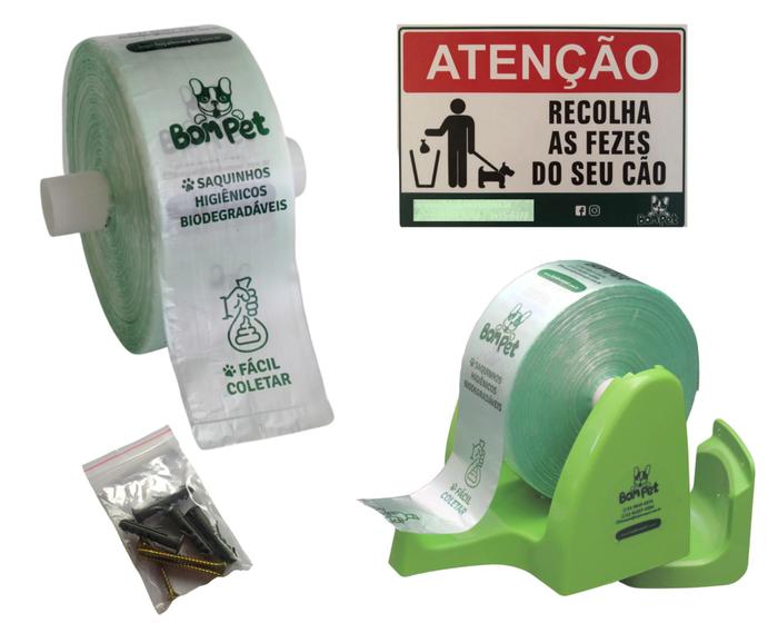 Combo P/condomínio Saquinhos Pega Caca E Placa - Bom Pet - Placa de ...