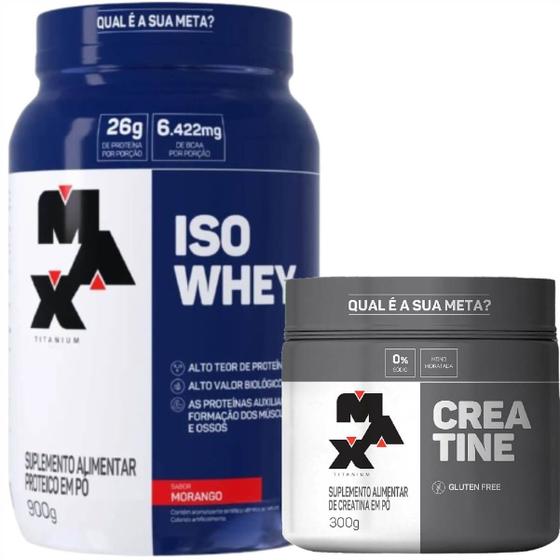 Combo para Definição do Shape: Iso Whey Isolado Max + Creatina Pura ...