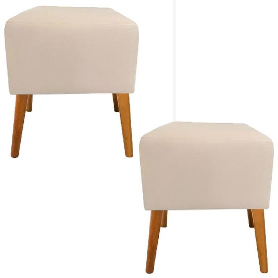 Combo Puf, Puff Para Sala, Puff Quadrado Suede Capuccino Café - DECORE ...