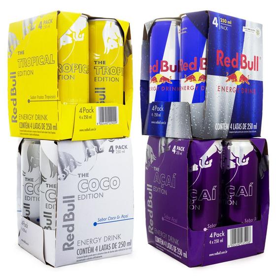 Combo Red Bull Sabores Diversos - Bebida Energética - Magazine Luiza