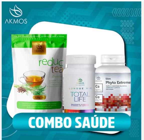 COMBO SAÚDE 1 Reduc Tea Chá Misto + 1 Slim Phyto Extreme + 1 Longue Vie ...