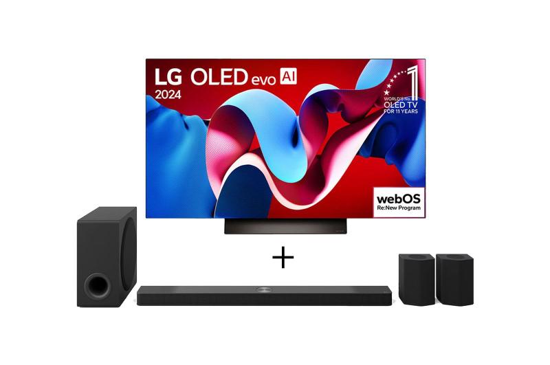 Combo Smart TV LG OLED evo AI C4 4K 77" 2024 + Home Theater Soundbar LG S95TR - TV 4K Ultra HD ...