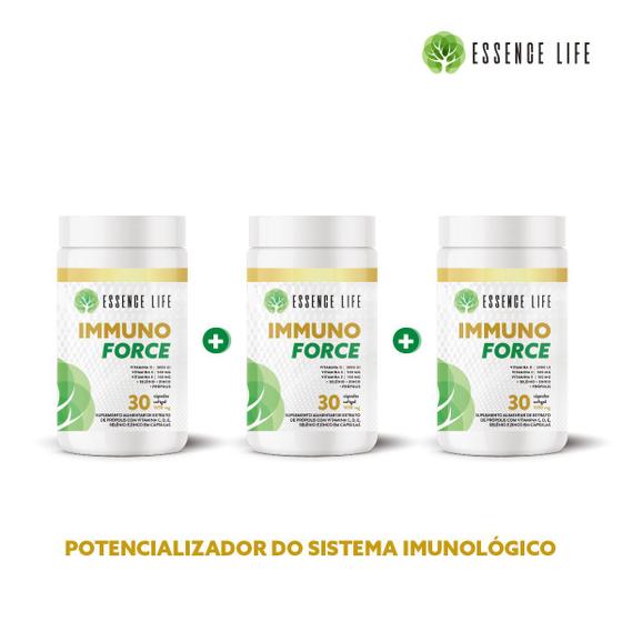 Combo Suplemento Imunidade Immuno Force 3 Unid 90 Caps - Essence Life ...