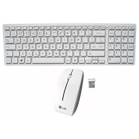 Combo Teclado e Mouse LG Sem Fio Branco V320KB/MS - Kit Teclado e Mouse ...