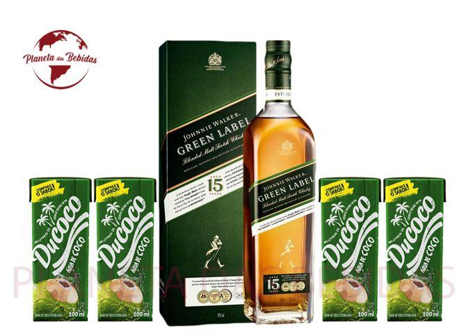 Combo Whisky Johnnie Walker Green Label 750 ml + 4 Agua de Coco Ducoco 200 ml - Whisky ...