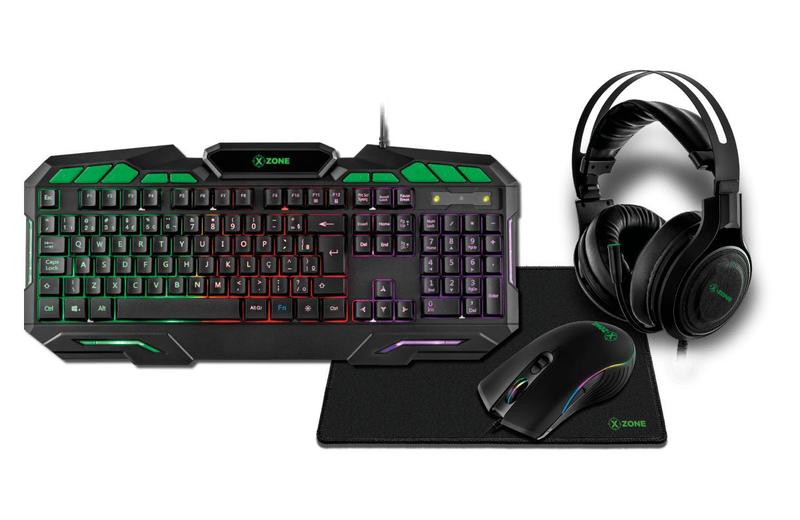 Combo Xzone Gamer 4 em 1 GTC-02 Teclado+Mouse+Fone+Mousepad - Kit Gamer ...