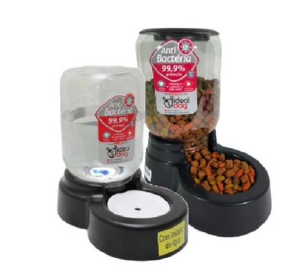 Comedouro 1,5kg e Bebedouro 3lts C/ Limitador Automático Cães Cachorro ...