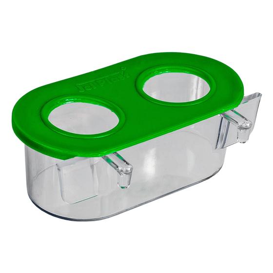 Comedouro Com Gancho 2 Furos Cristal - JELPLAST - Outros Pets ...