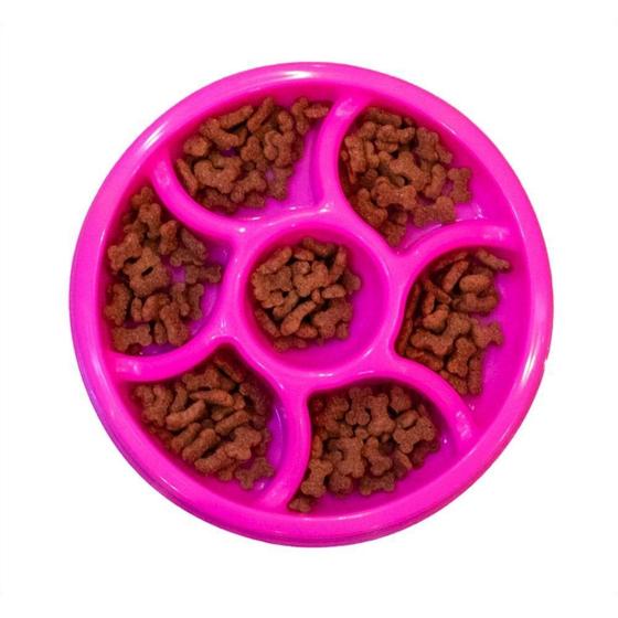 Comedouro Lento Para Cachorro Design Roda Cor Rosa - Orien - Comedouro ...