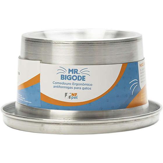 Comedouro Mr. Bigode Ergonômico e Antiformigas para Gatos NF Pet 250ml ...