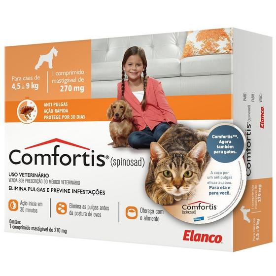 Comfortis Anti-Pulgas 4,5 A 9Kg 1 Comprimido - Elanco - Antipulga e ...