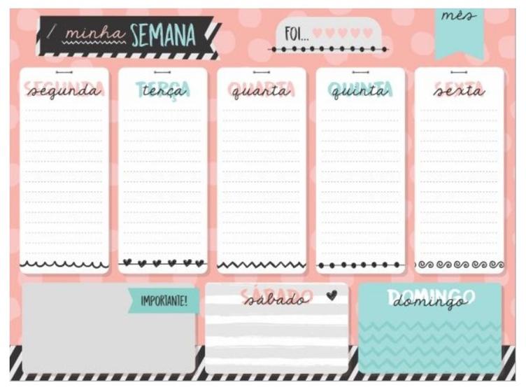 Como organizar a vida com planner semanal de geladeira que já vem com ...
