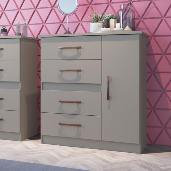 Cômoda 1 Porta 4 Gavetas Doripel Caribe - Cômoda - Magazine Luiza