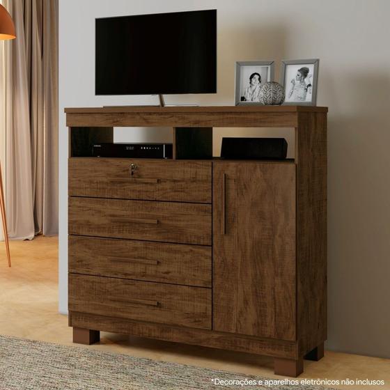 Cômoda 1 Porta 4 Gavetas Vision Benetil - Cômoda - Magazine Luiza