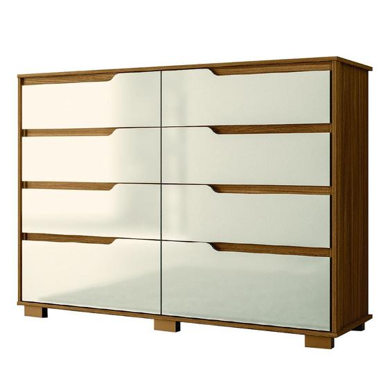 Cômoda 8 Gavetas Geórgia Freijó/Off White Moval - MOVAL MOVEIS - Cômoda ...