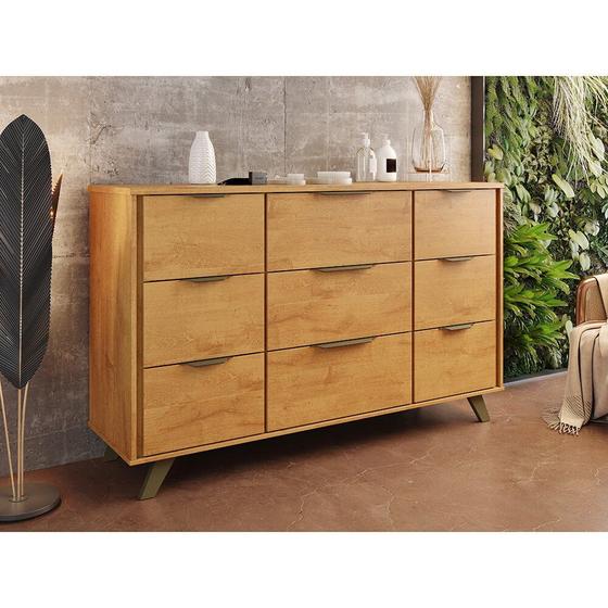 Cômoda Europa Olimpia 100 em MDF, 9 Gavetas Moveis Europa - Cômoda ...