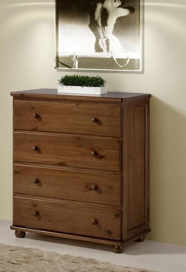 COMODA MADEIRA MACICA 4 GAVETAS MARCA TORNEADO SAO JOSE Ref: 014 ...