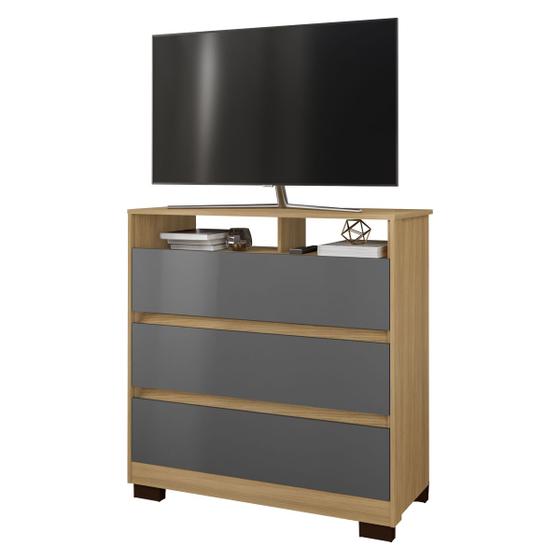 Cômoda Rack Vegas Com 3 Gavetas Para Quarto Sala de Estar - Incorplac ...