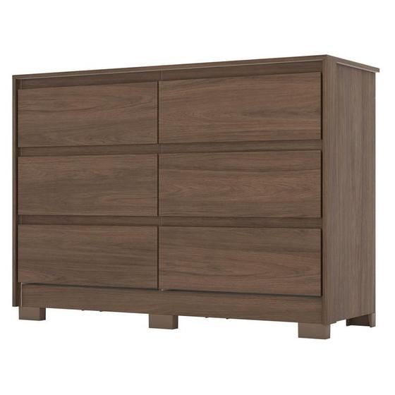 Cômoda Ravenna 6 Gavetas Castanho HP - Henn - Cômoda - Magazine Luiza