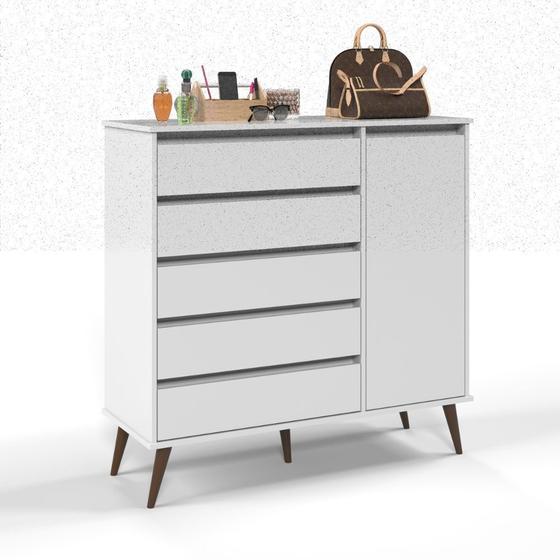 Comoda Retro Pé Palito com Sapateira Rubi Ej Móveis - Cômoda - Magazine ...