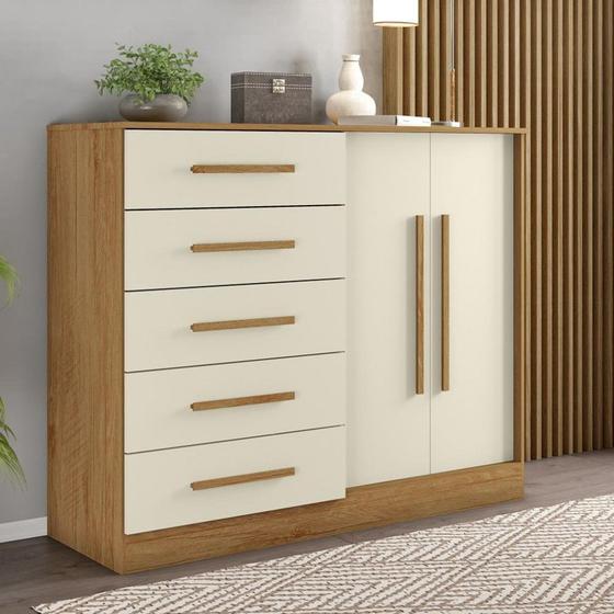 Cômoda Sapateira 5 Gavetas 2 Portas Texas Mopar - Cômoda - Magazine Luiza