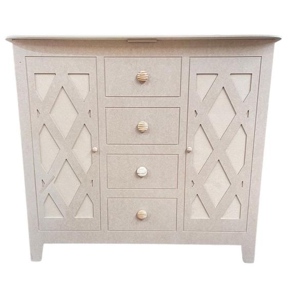 Comoda tipo mesa desmontavel em mdf treliça - Nieros Artefatos - Cômoda ...