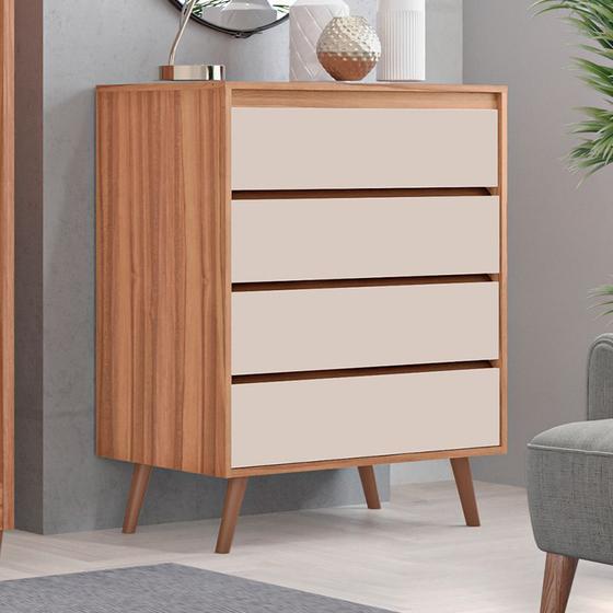 Comoda Tuboarte Eliza 100% em MDF com 4 gavetas - Cômoda - Magazine Luiza