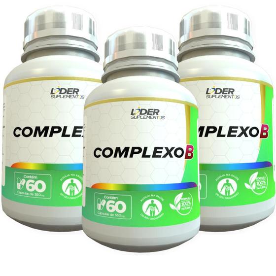 Complexo B - 60 Cápsulas De 500Mg Kit Com 3 Potes - Lider Vendas ...