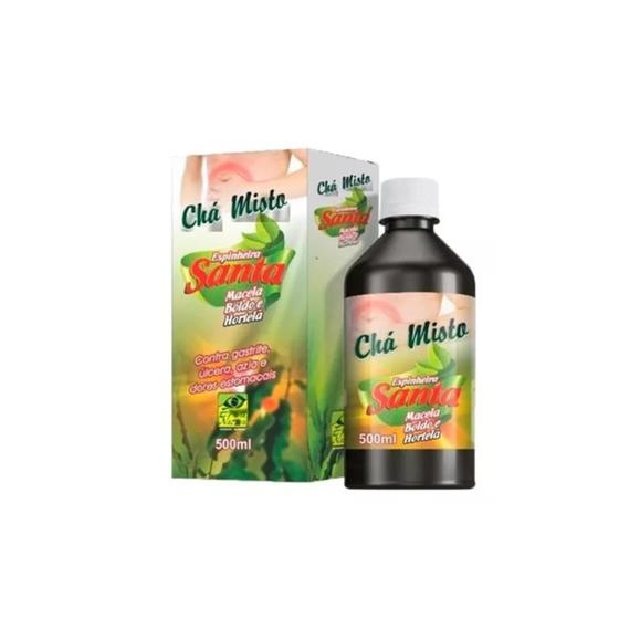 Composto Espinheira Santa Macela Boldo Hortelã Combate Gastrite 500 mL ...