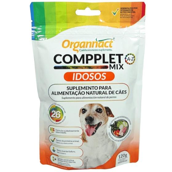 Compplet Mix A-Z Pó 120G Suplemento Cães Idosos Organnact - Vitaminas e ...
