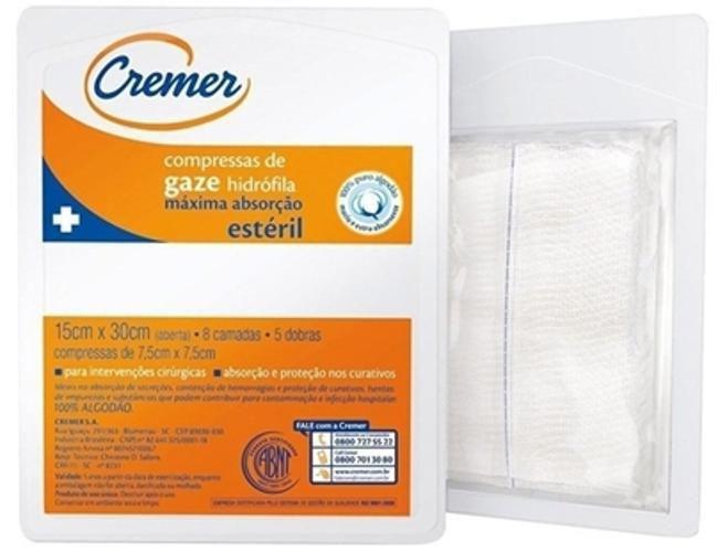 Compressa De Gaze 7,5X7,5 Com 10 Estéril 13F Com 100 Cremer - Gaze ...