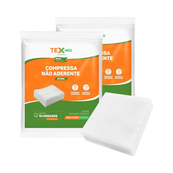 Compressa Gaze Não Aderente Texmed Estéril 15 pacotes C/10 - Gaze ...