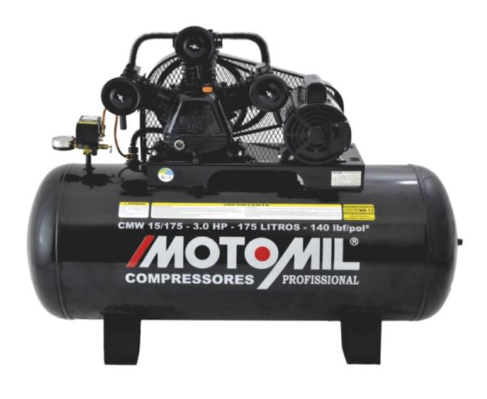 Compressor 140Lbs 3HP Monofásico 127/220V CMW-15/175 Motomil ...