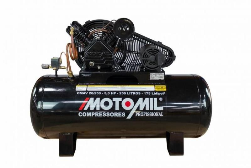 Compressor 175lbs 5HP Trifásico 220/380V IP-55 CMAV-25/250 Motomil ...