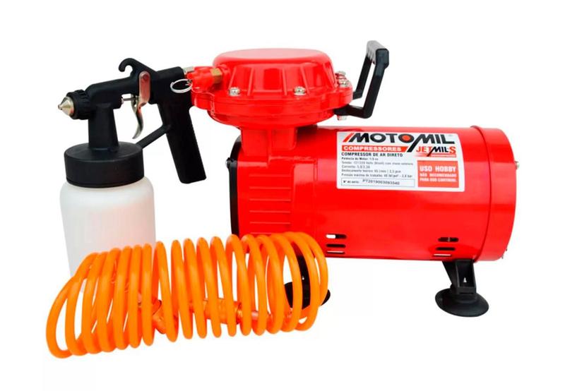 Compressor Ar Portátil 1/3 Tufão Ar Direto Com Kit Motomil ...