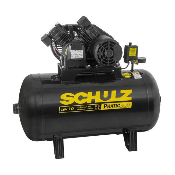 Compressor Ar Schulz Csv 10/100 2cv 220v 125 Libras Prat Air ...