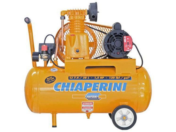 Compressor Chiaperini Hobby CJ 7.4/28L - 28 Litros Motor 1,5 HP Pressão ...