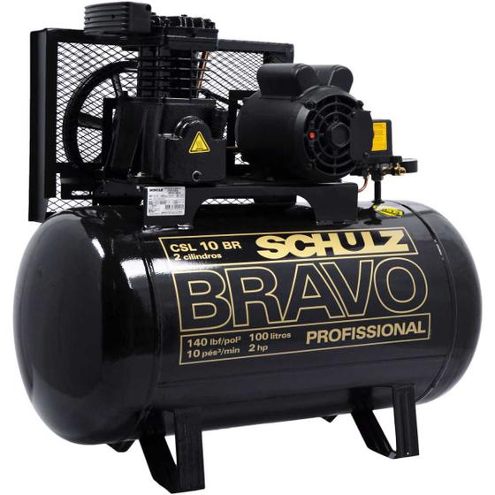 Compressor De Ar 10pés 100l 2hp 140lbs Trifásico - Schulz - Compressor ...