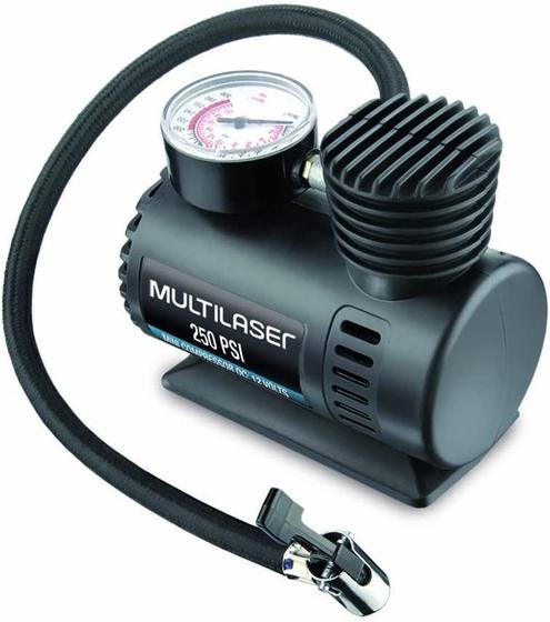 Compressor de Ar 12v Vazão 15l + Min 250psi 3 Bicos Adaptadores ...